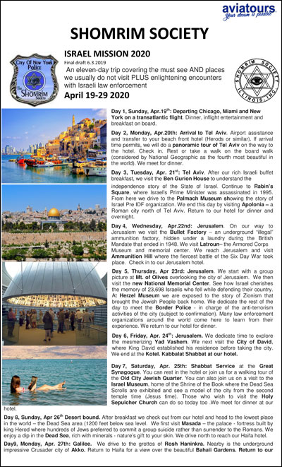 Events : NYPD Shomrim Society